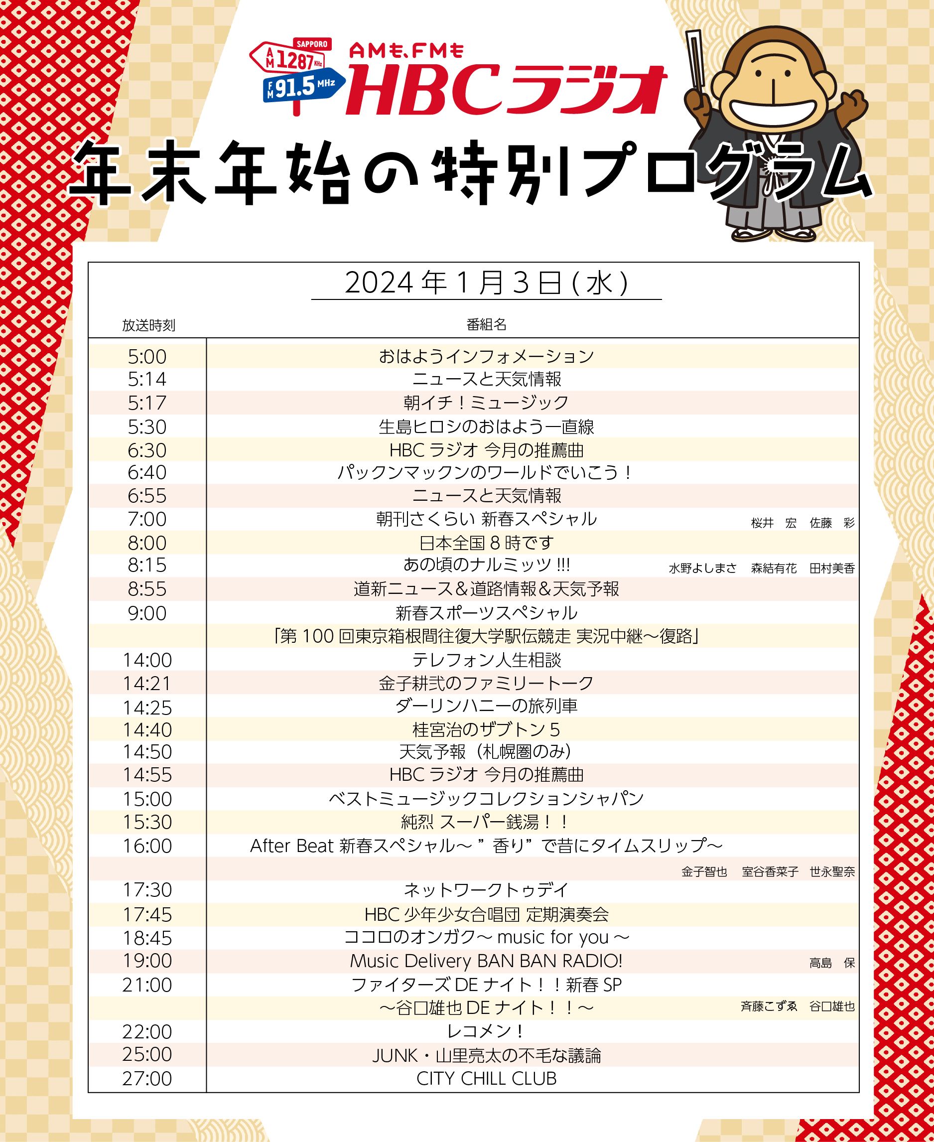 HBCラジオからのお知らせ｜HBC北海道放送